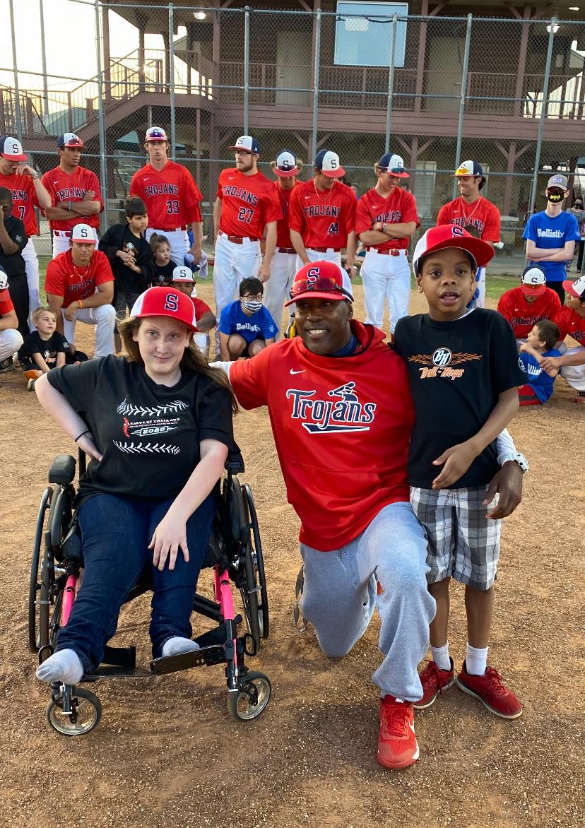 SSC Baseball Team Volunteers at A League of Their Own Games