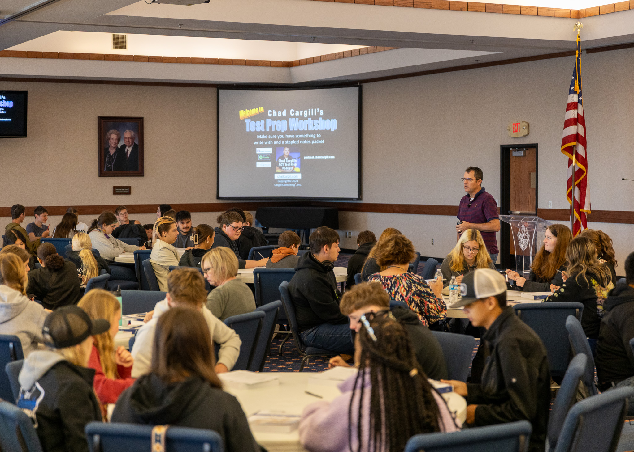 Chad Cargill speaks to area high school students about strategies for ...